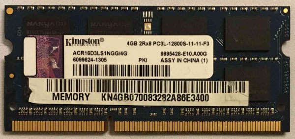 4GB 2Rx8 PC3L-12800S-11-11-F3 Kingston – Arbeitsspeicher RAM