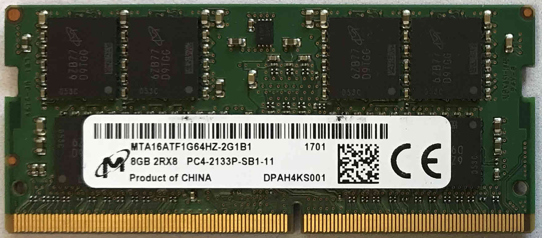 8GB 2Rx8 PC4-2133P-SB1-11 Micron – Arbeitsspeicher RAM